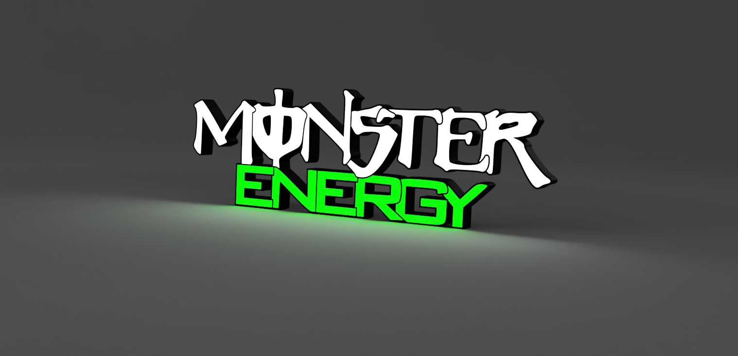 STL file MONSTER ENERGY LED 👹 ・3D print object to download・Cults