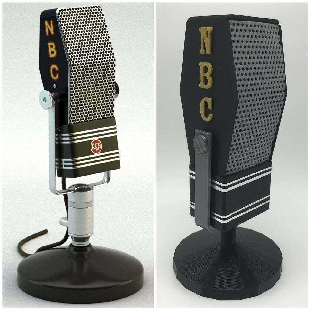 🎤 RCA44 Microphone Prop・Free STL File for ・Cults