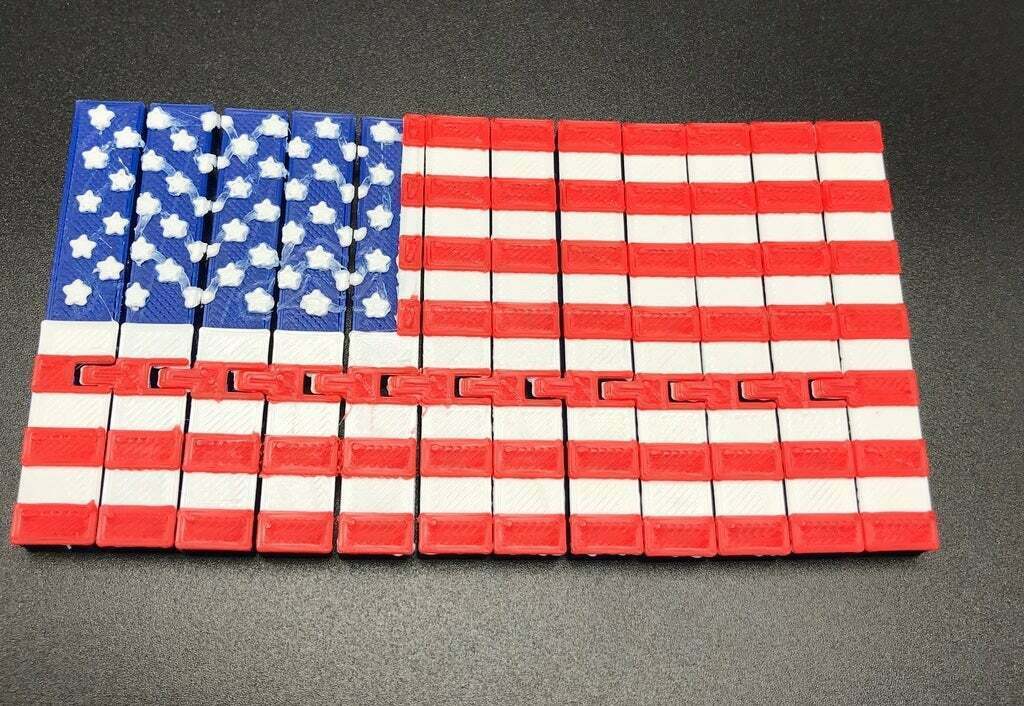 👽 Articulated American Flag・Free STL File for ・Cults