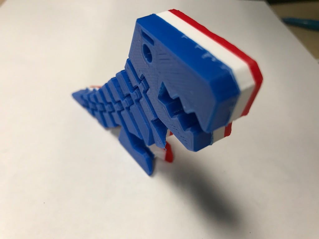 3D printing Flexi Rex with stronger links・Cults