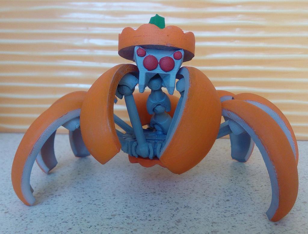 3D printed Halloween Pumpkin Spider Transformer・Cults
