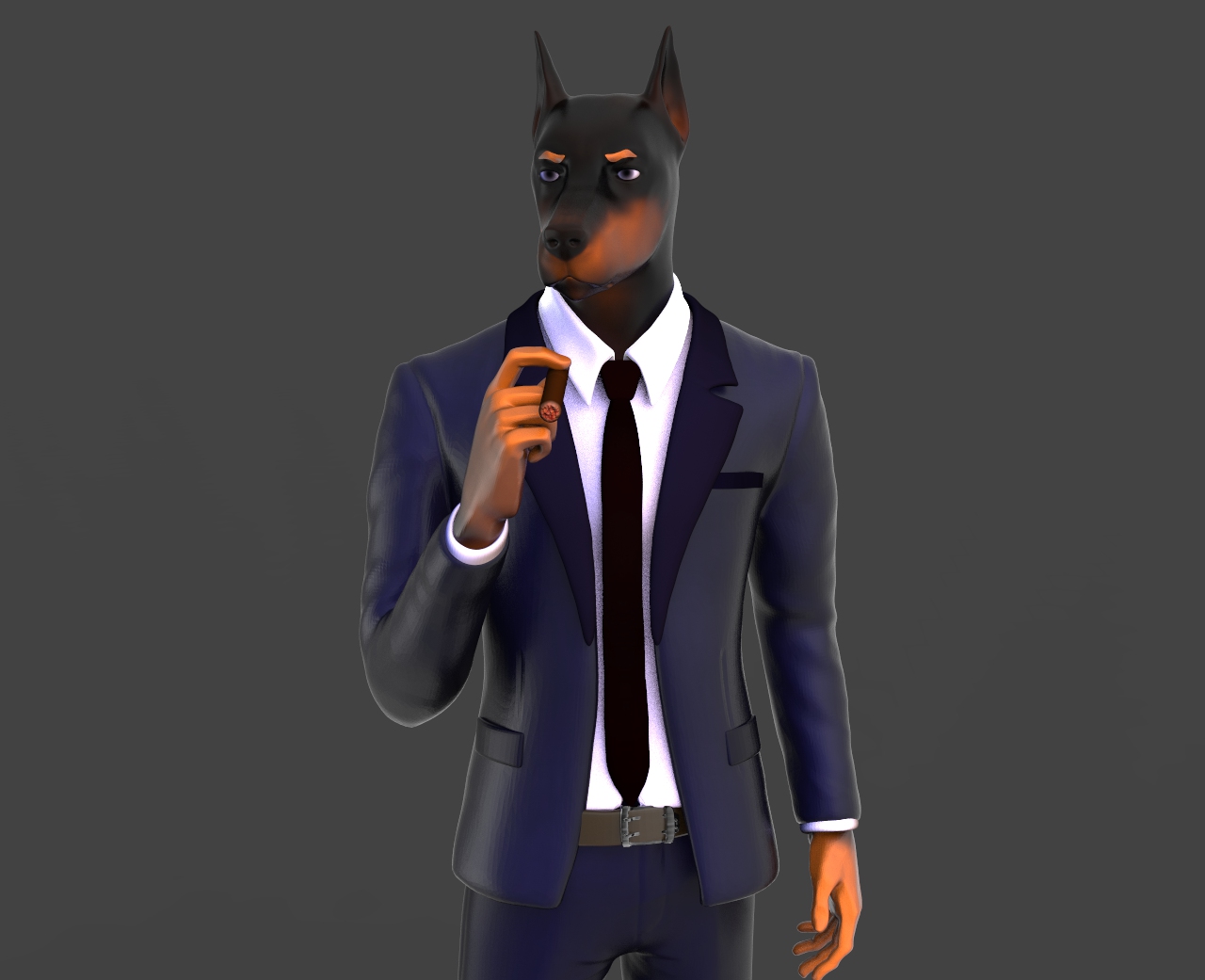 🐕 Doberman With Style-Human・ STL File for ・Cults