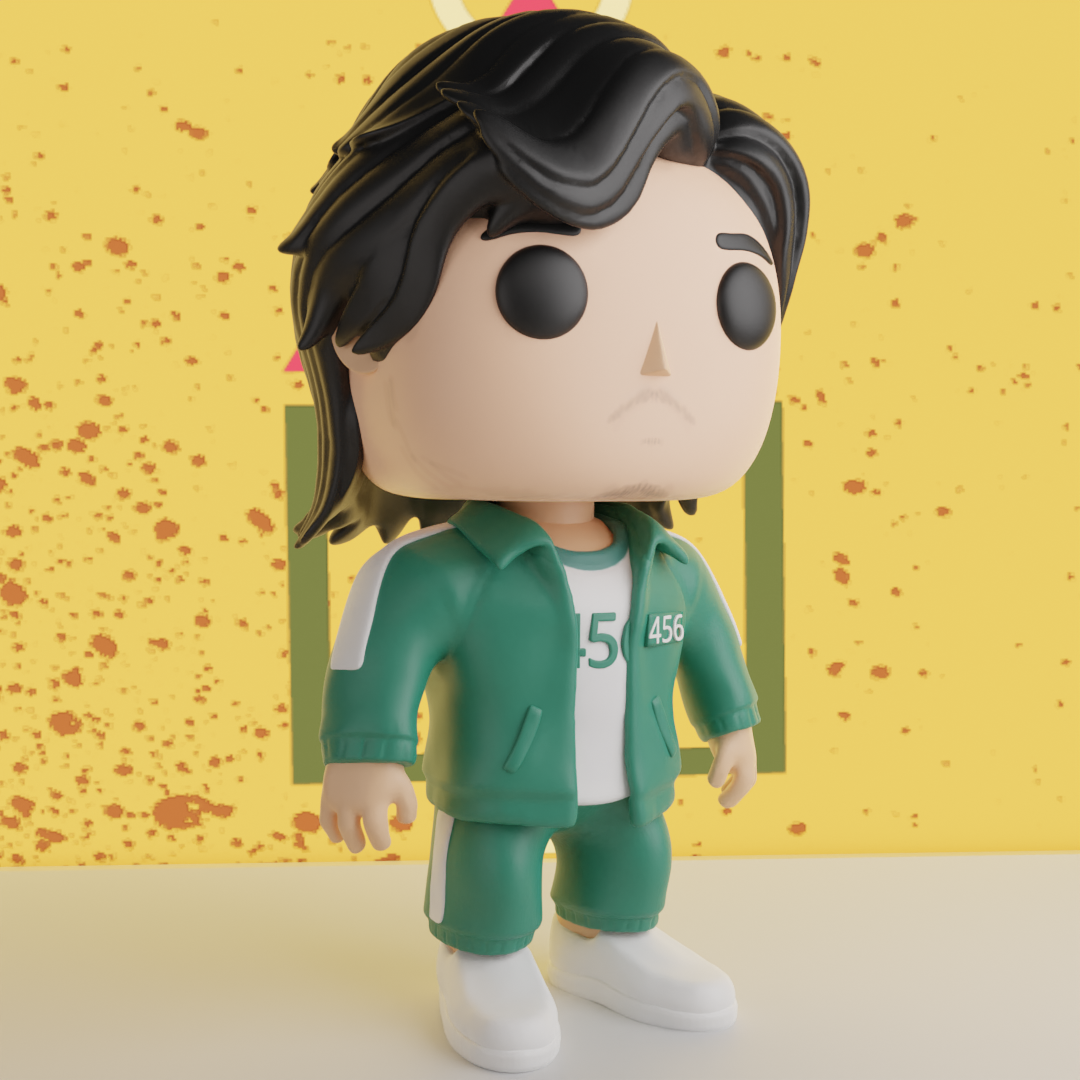 STL file SQUID GAME-SQUID GAME-SEONG GI-HUN 456 🦑 ・3D printable model ...