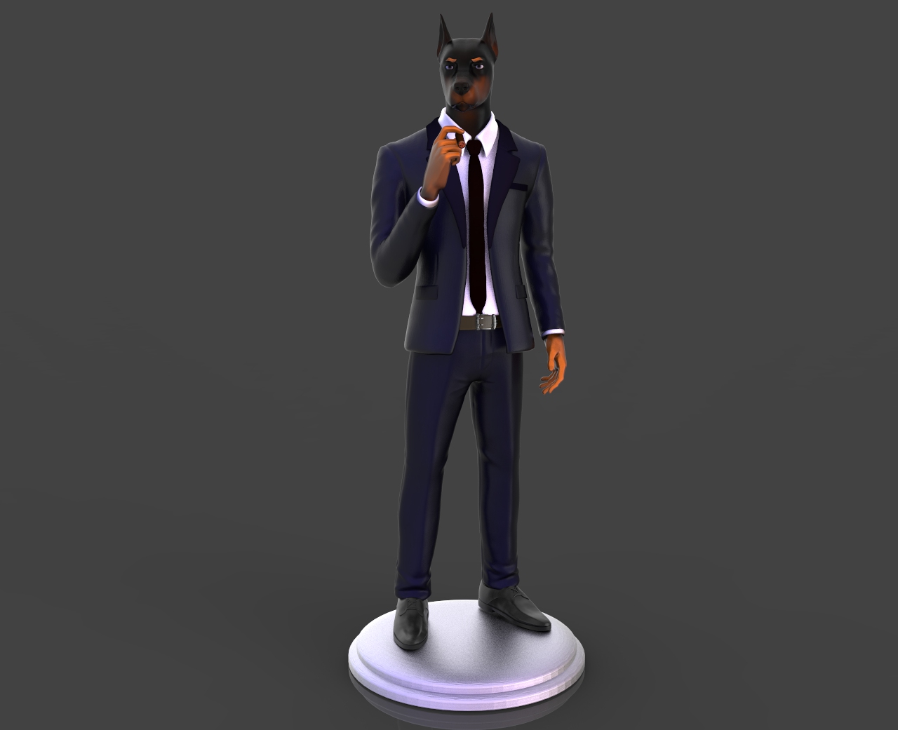 🐕 Doberman With Style-Human・ STL File for ・Cults