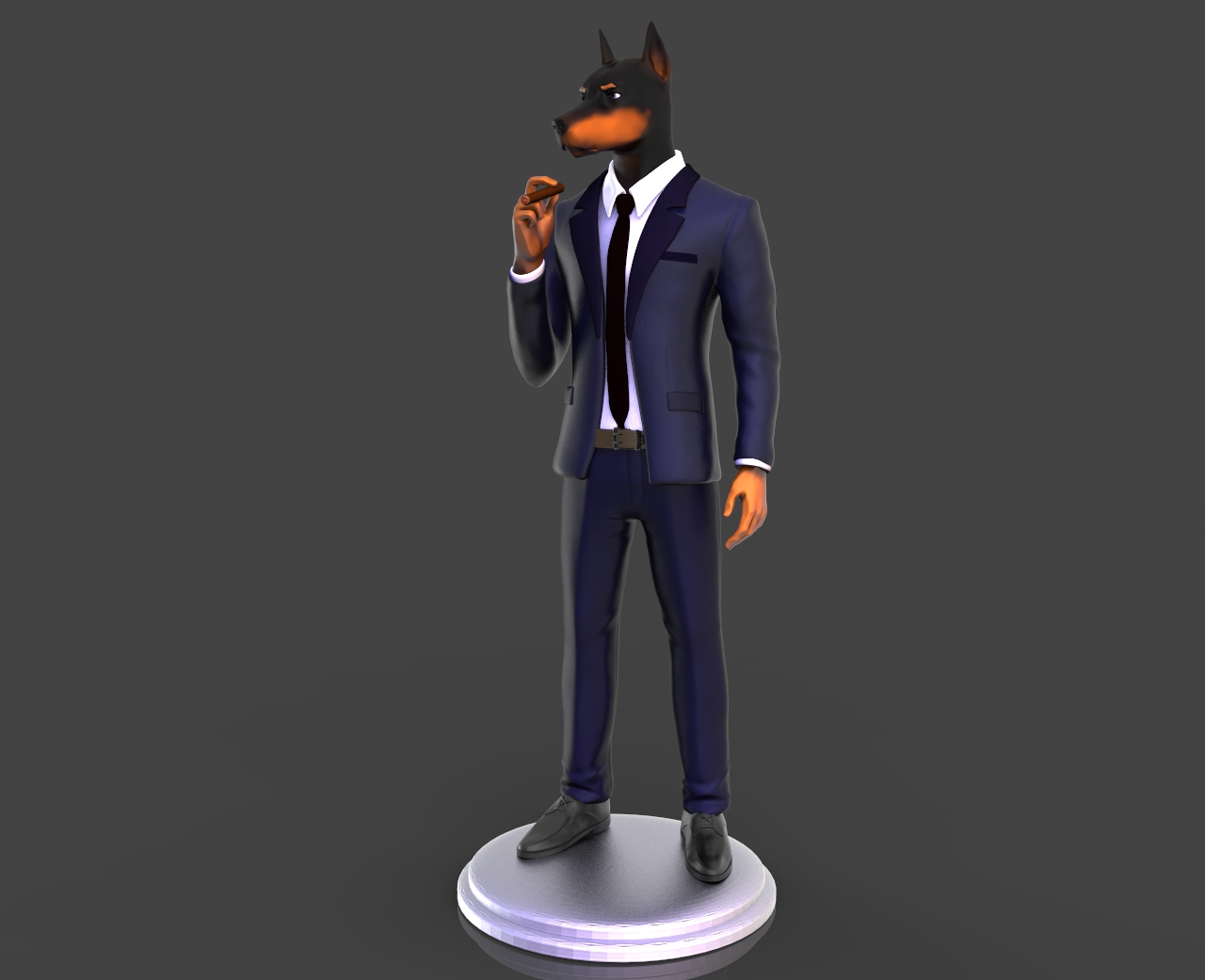 🐕 Doberman With Style-Human・ STL File for ・Cults