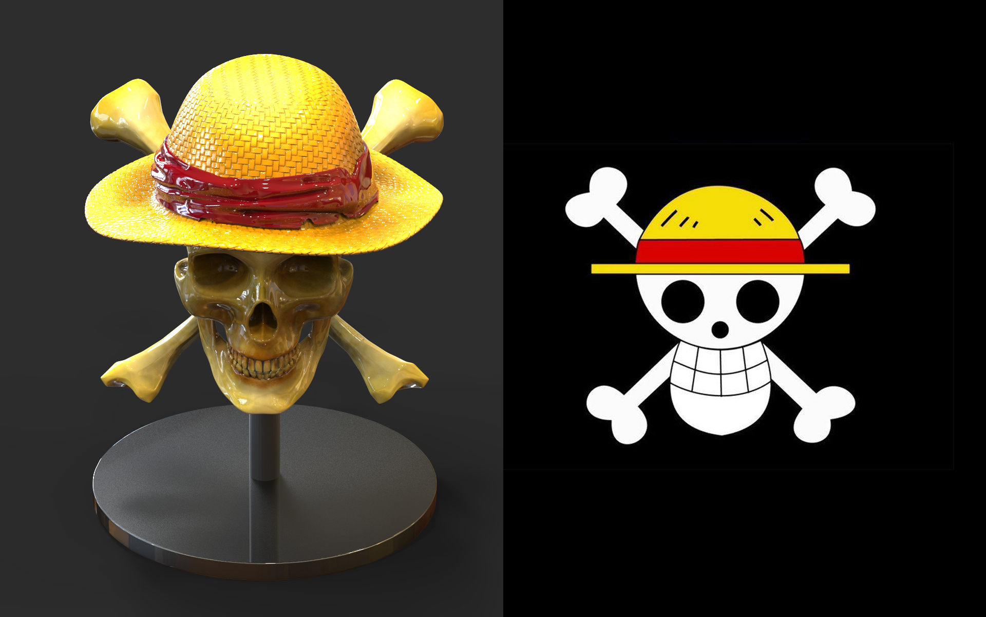 Archivo STL gratis mugiwara symbol realistic - One Piece 🏴‍☠️ ・Objeto ...