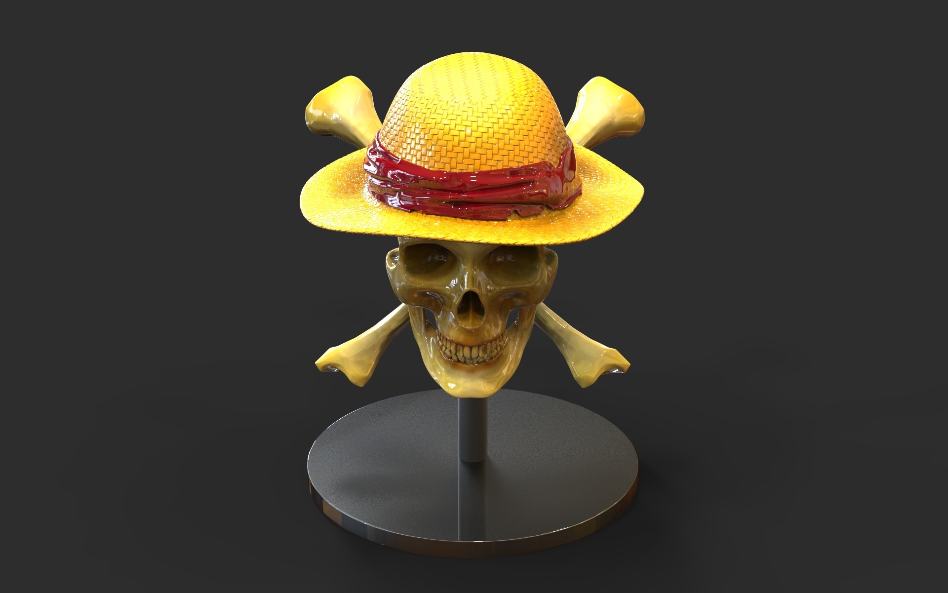 🏴‍☠️ mugiwara symbol realistic - One Piece・Free STL File for ・Cults