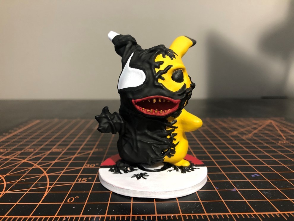 STL file Venom Pikachu 🐉 ・3D printing design to download・Cults
