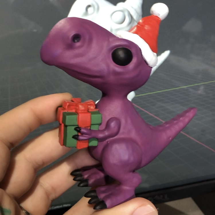 🦖 Holiday T-Rex・ STL File for ・Cults