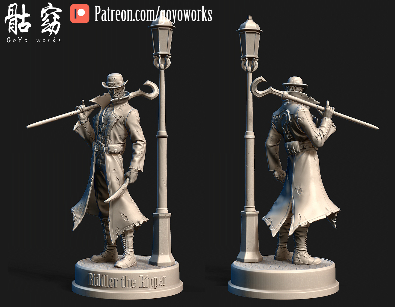 3D file 'Riddler the Ripper' & bust 👤 ・3D print object to download・Cults