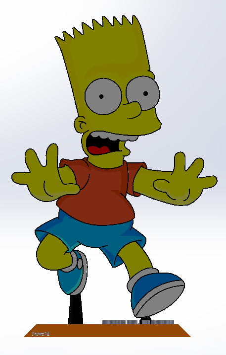 Stl File Bart Simpson đŠ ă»3d Printable Model To Downloadă»cults