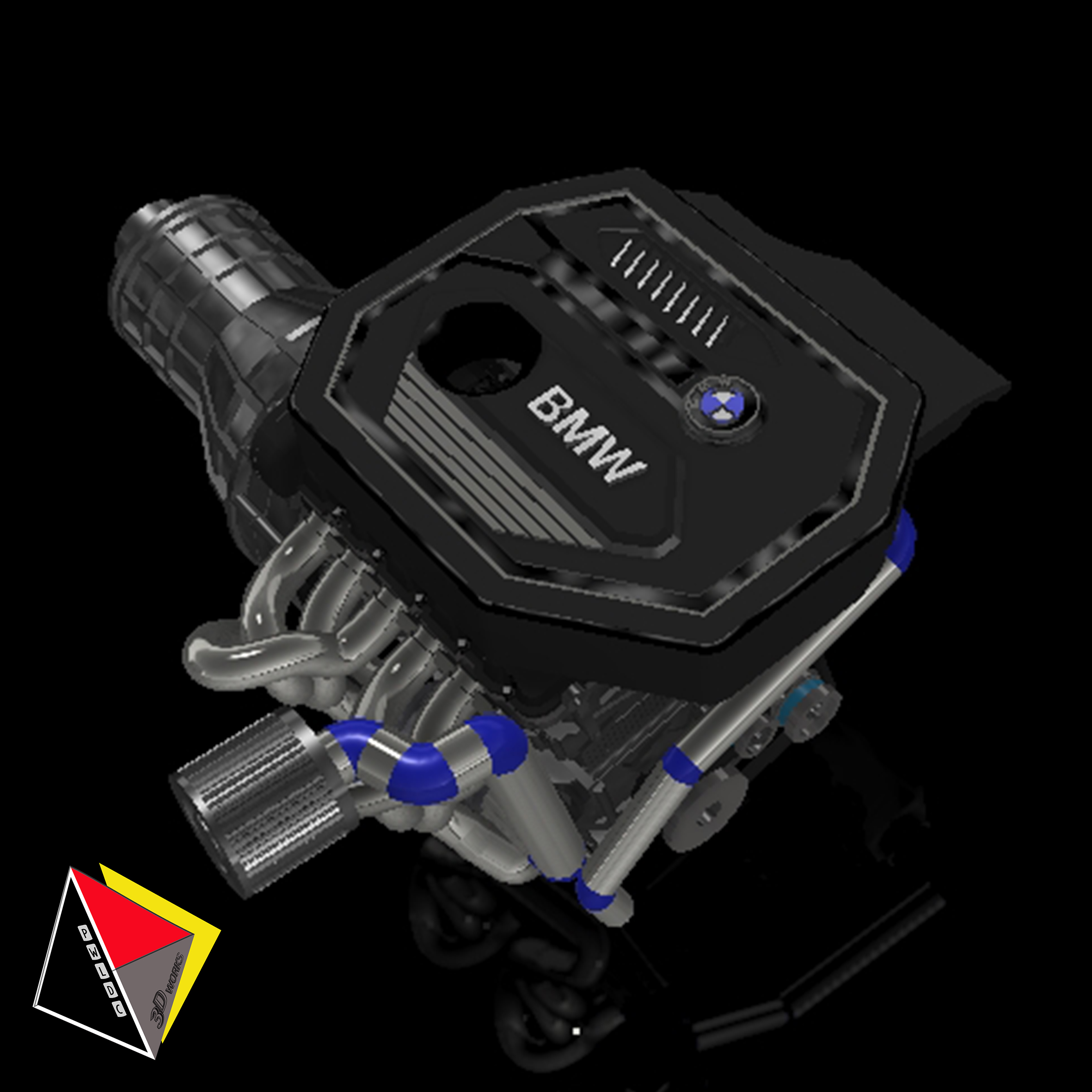 🇪🇺 1/24 Scale B58 Engine Turbo BMW・ STL File for ・Cults