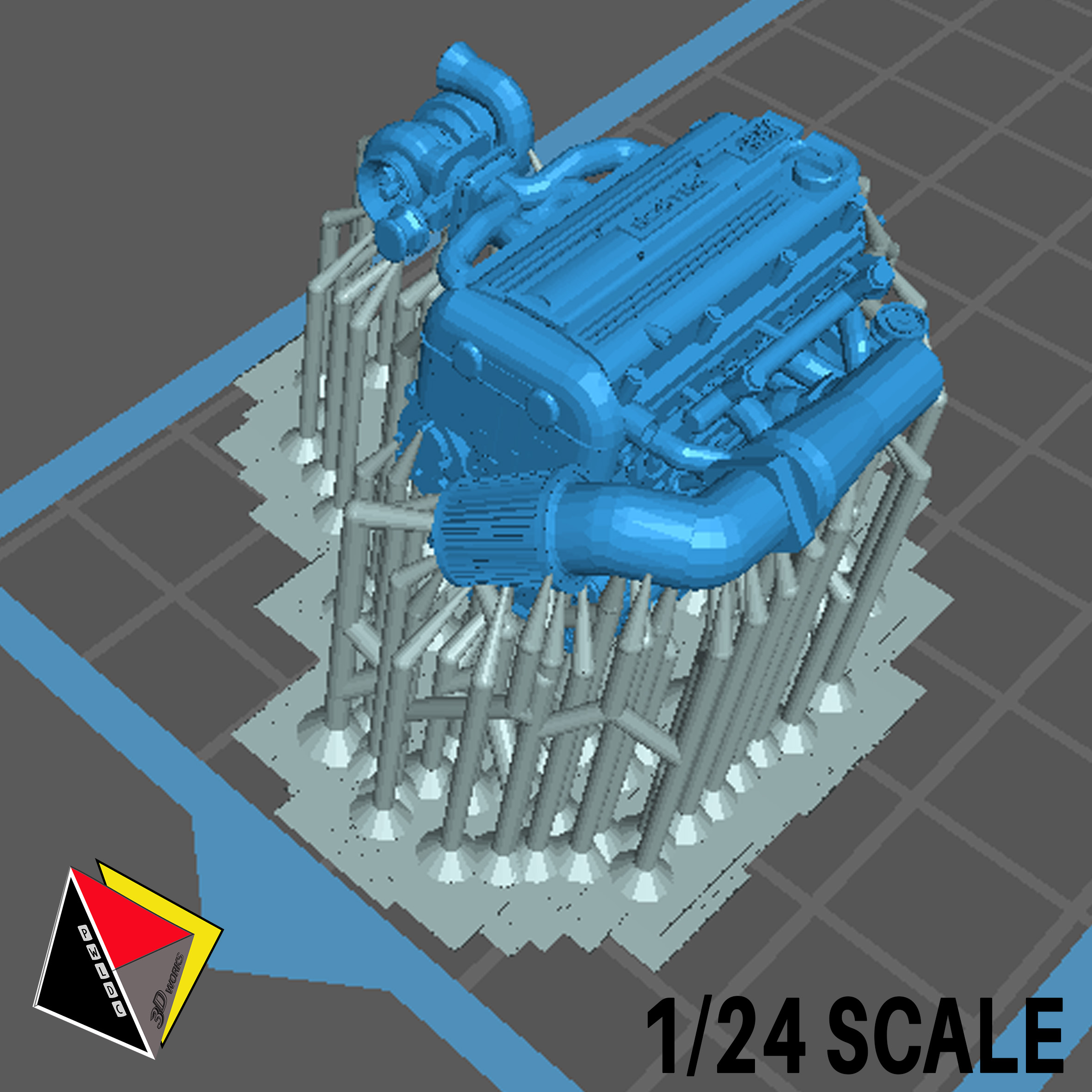 STL file 1/24 Scale Z22SE Engine Vauxhall Opel Turbo Engine 🚗 ・3D ...
