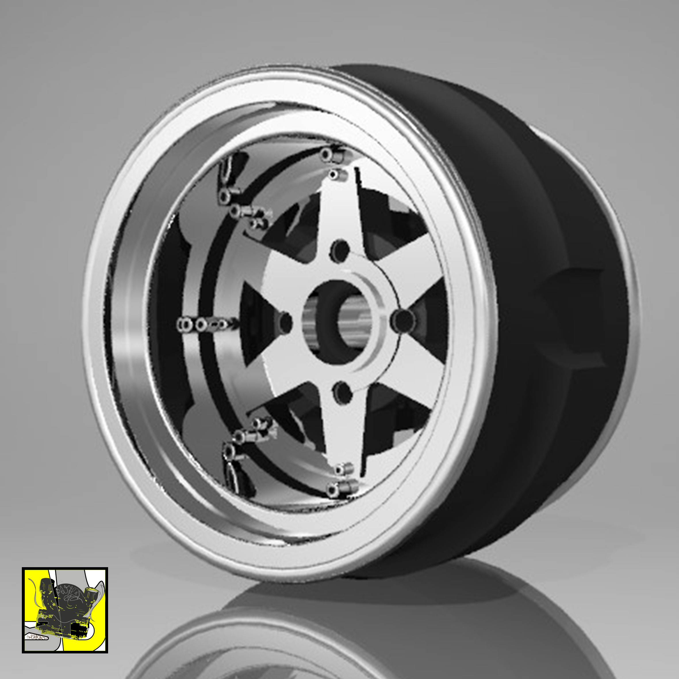 👽 1/64 Scale XR4 Rims・ STL File for ・Cults