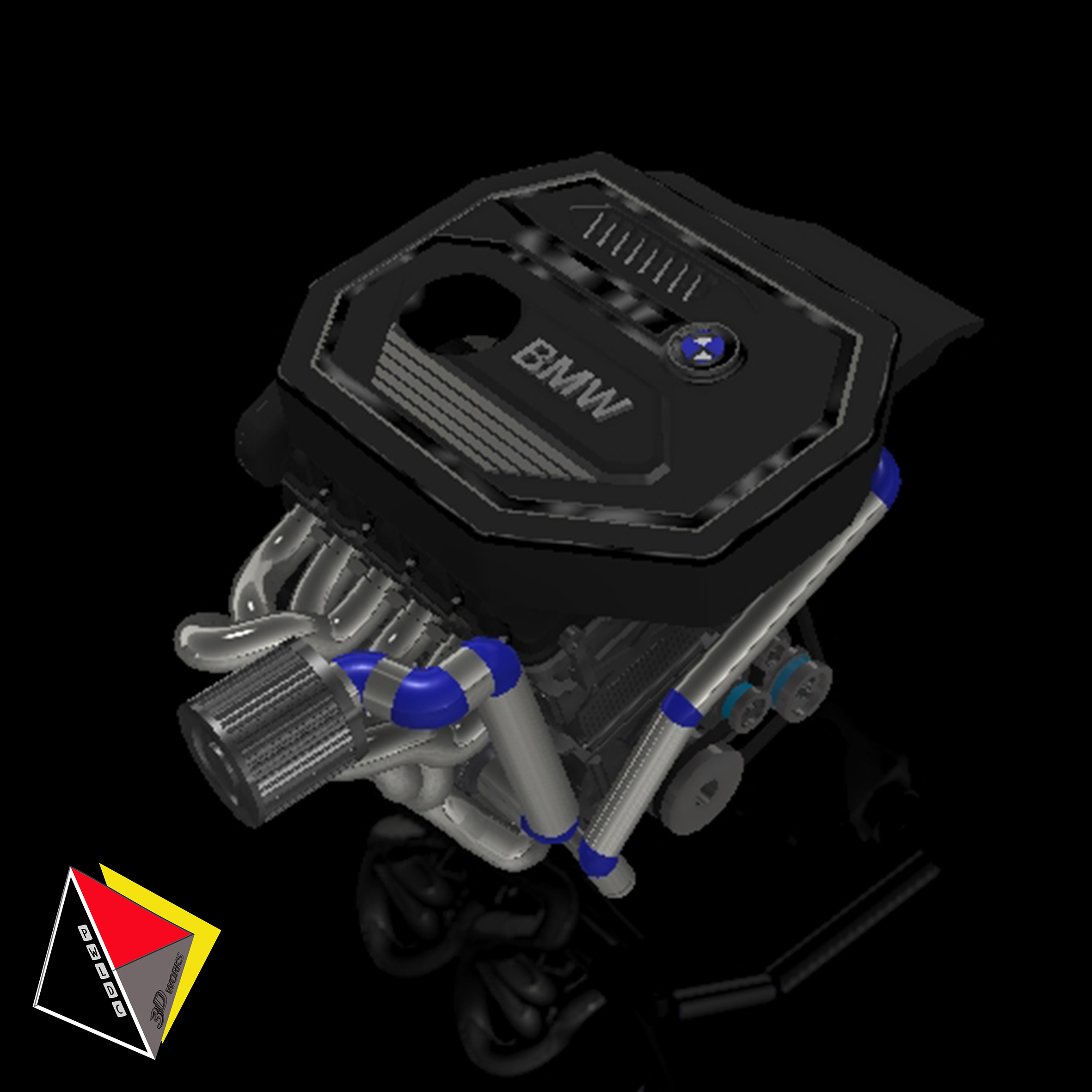 🥵 1/64 Scale B58 Engine Hot Wheels BMW M3・ STL File for ・Cults