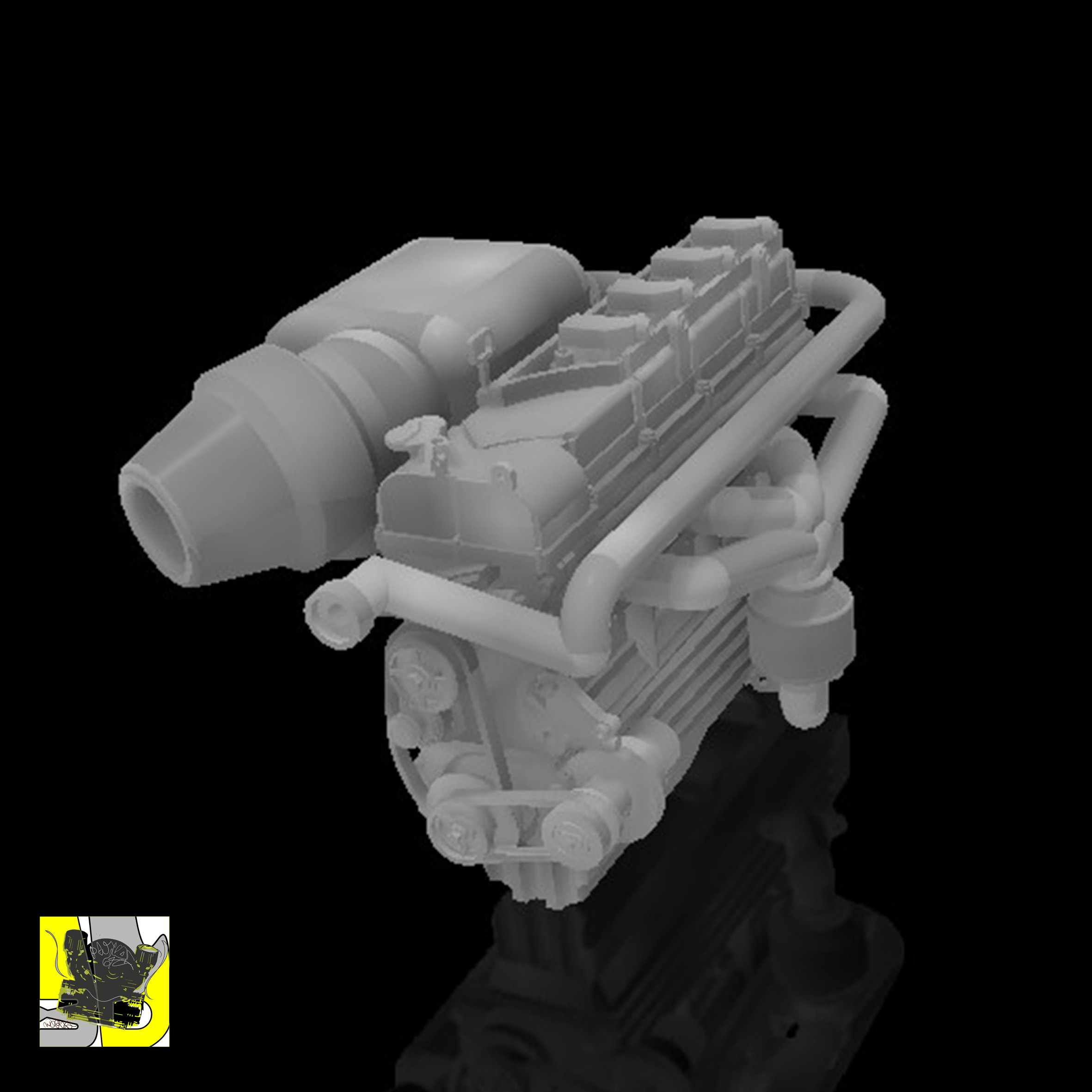 STL file 1/24 Engine Scale K15B Suzuki Jimny JB74 🚗 ・3D print design to ...