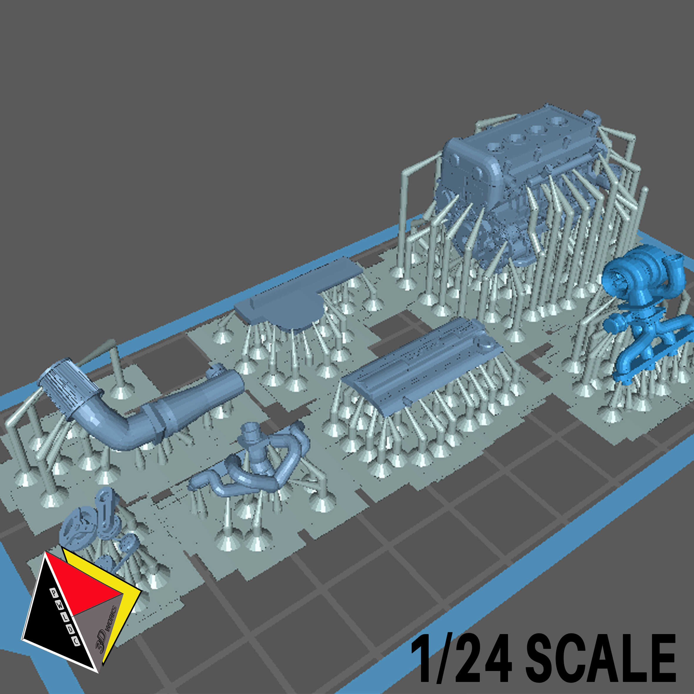 STL file 1/24 Scale Z22SE Engine Vauxhall Opel Turbo Engine 🚗 ・3D ...