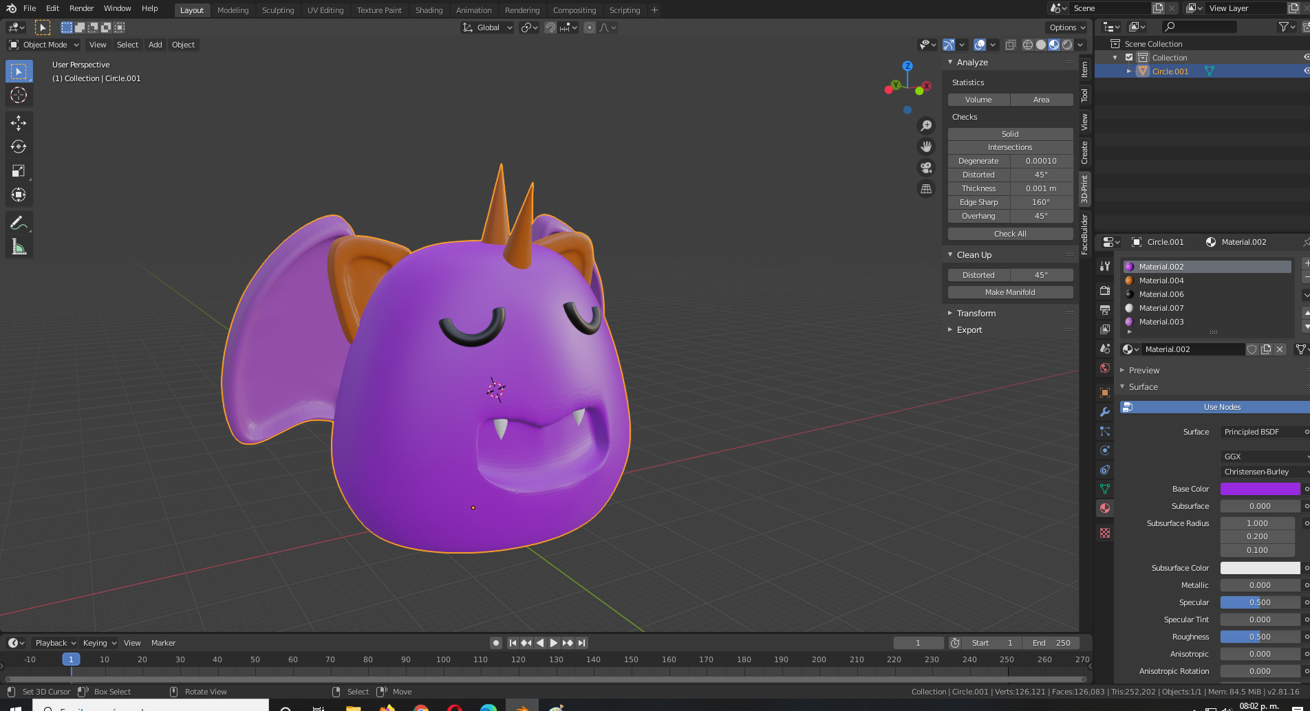 3D file Chubby cute bat. Blender and STL 🦇・3D printable model to ...