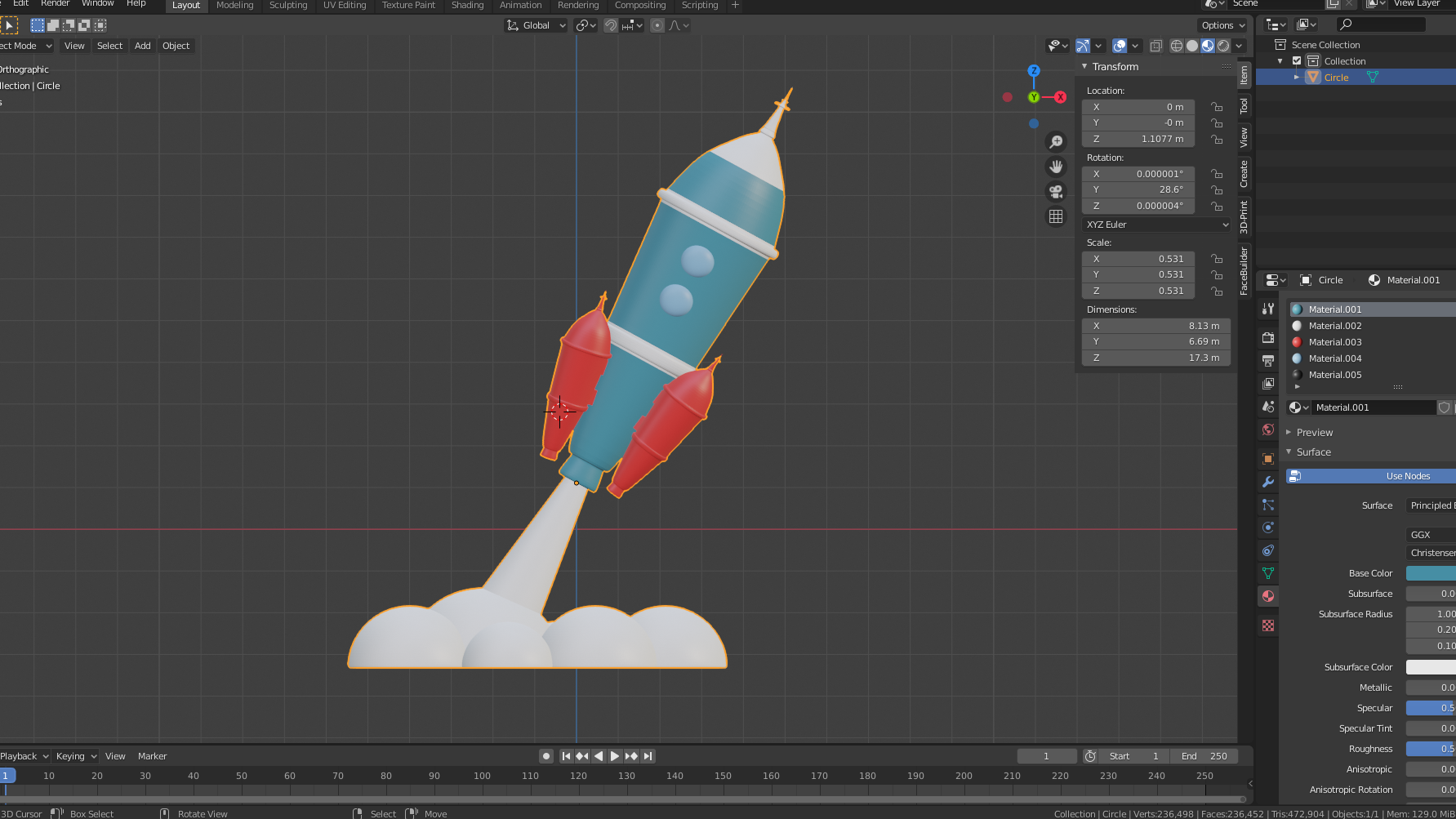 3D file Spaceship, blender and stl. 🚀 ・Model to download and 3D print・Cults