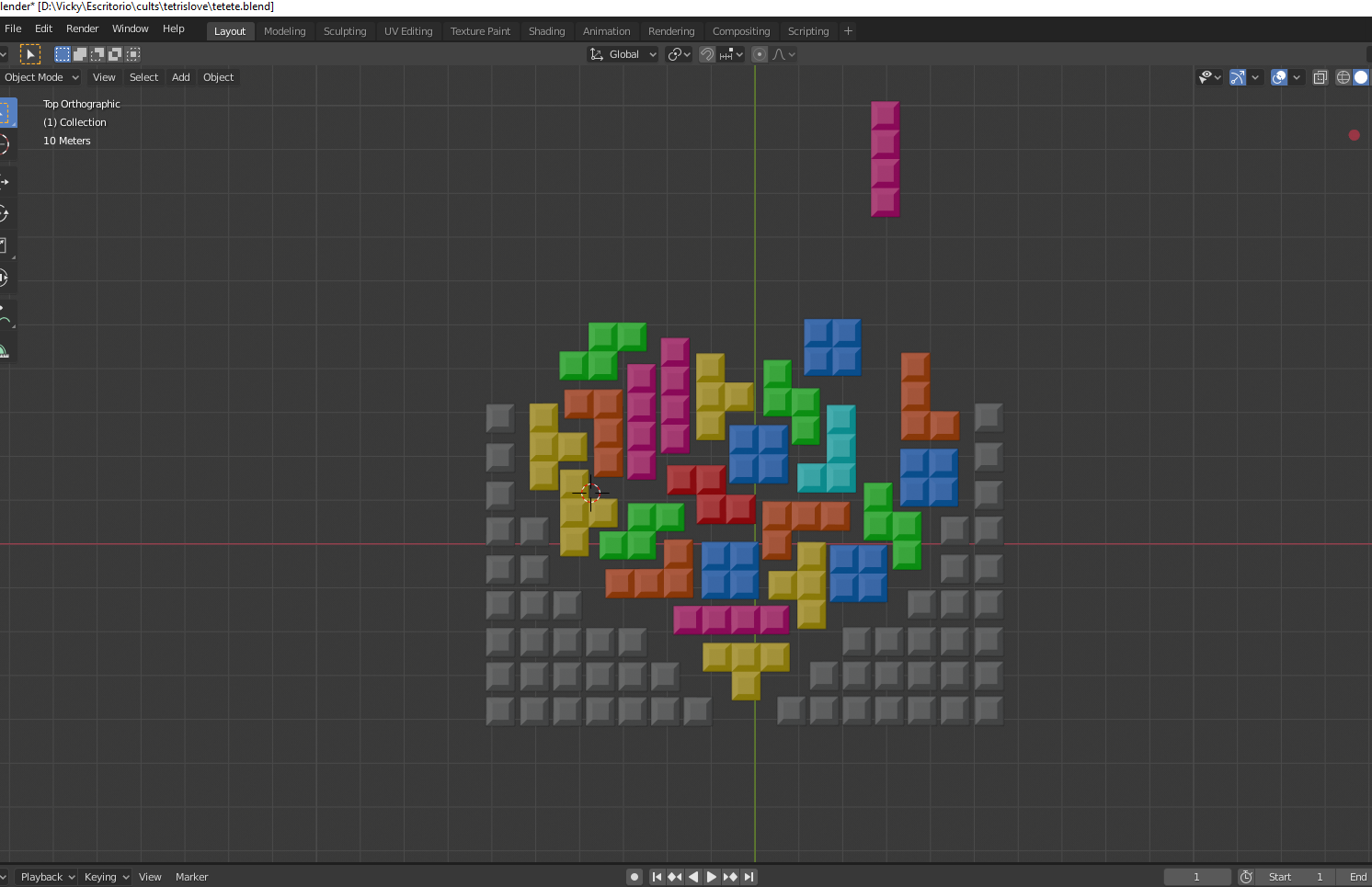 3D file Tetris Love - Build your own tetris heart - includes card ️‍🔥 ...