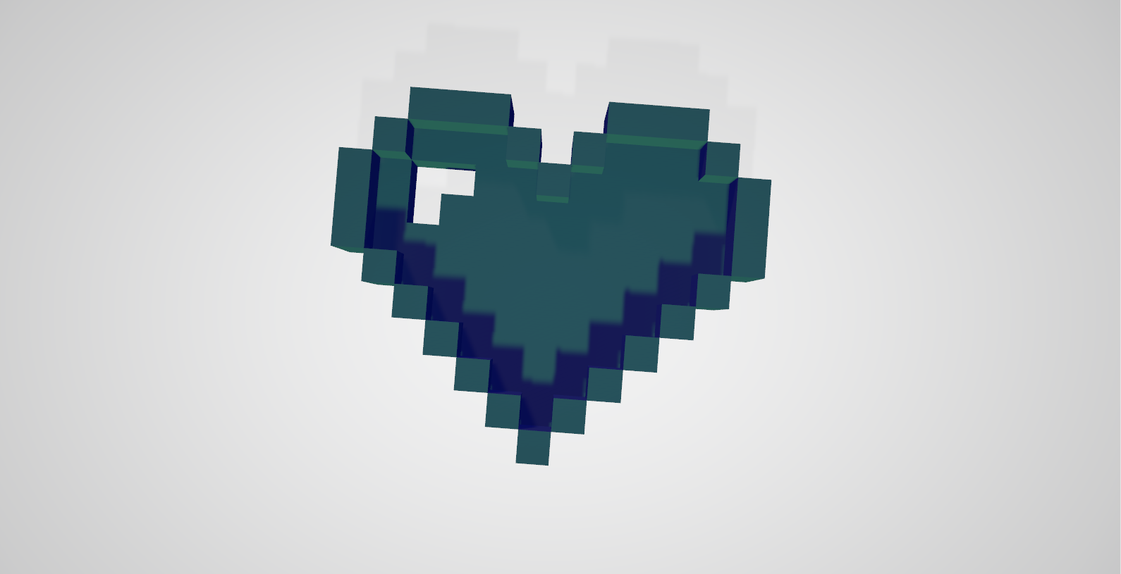 3D file 8 bit heart, valentines day 💜 ・3D printing design to download・Cults