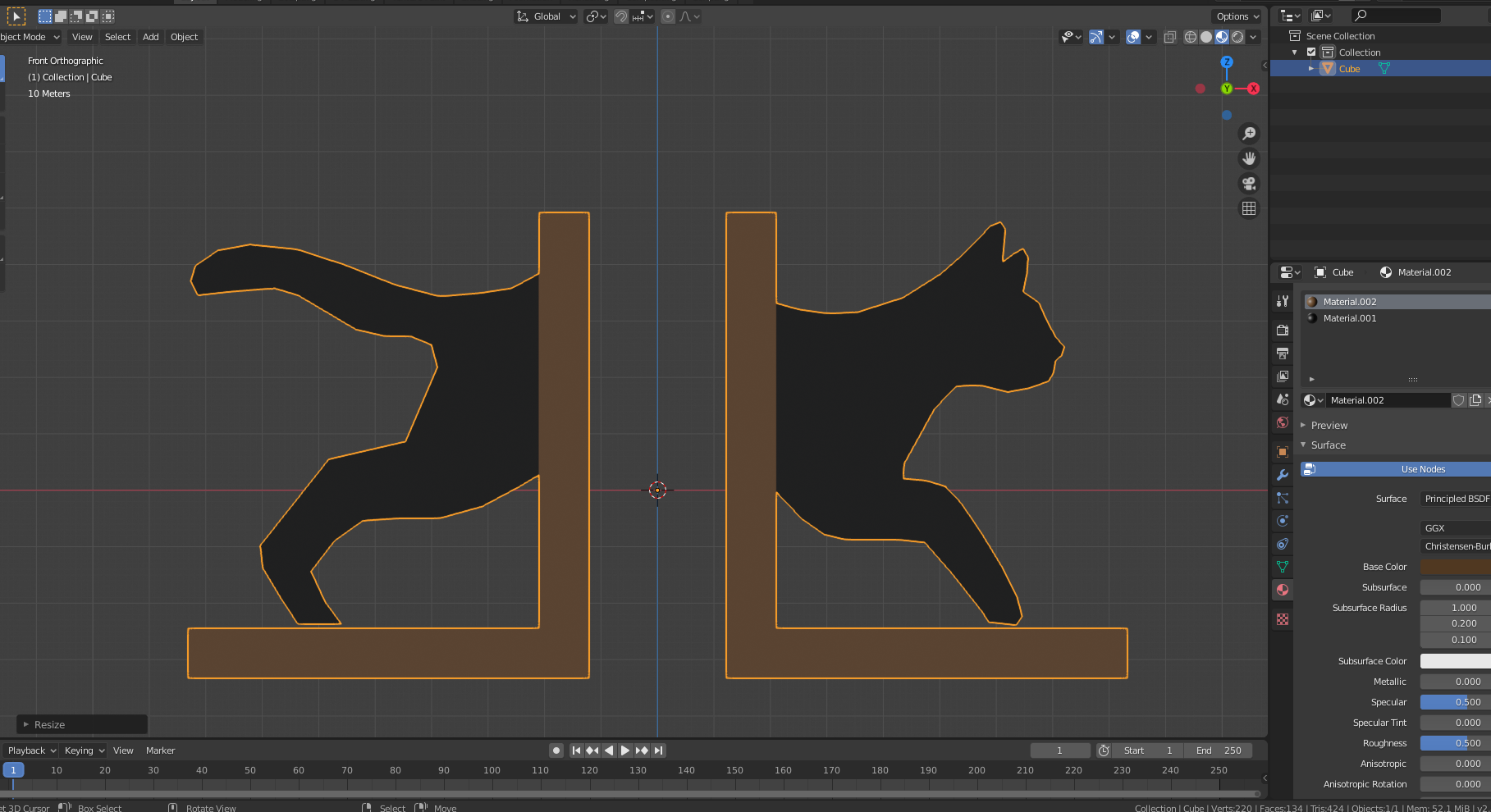 Free 3D file Cat bookends, stl in blender 🐱 ・3D printer model to ...