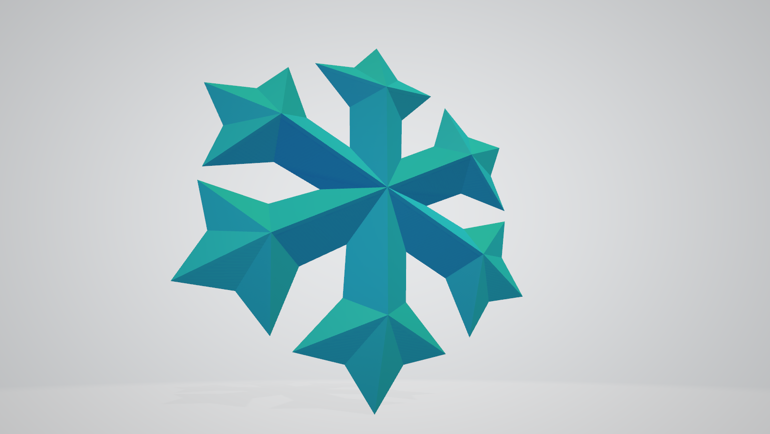 Файл 3D Snowflake low poly ️・Модель для загрузки и 3D печати・Cults