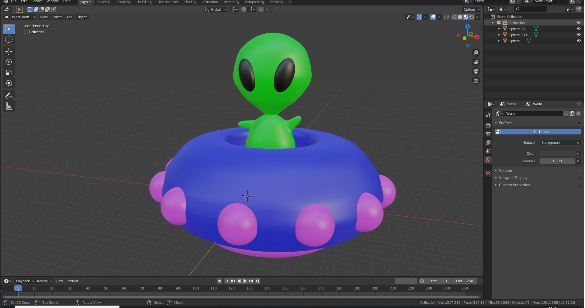 Archivo 3D alien in cute ufo. Blender and STL 👽 ・Modelo para descargar ...