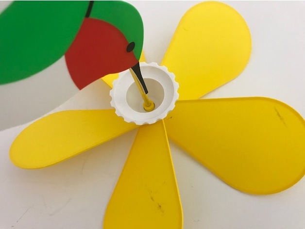 Free 3D file Garden hummingbird wind spinner 🌬️ ・3D printing template ...