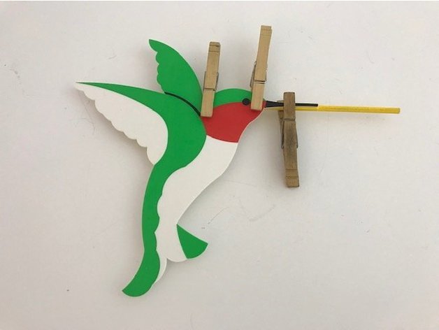 Free 3D file Garden hummingbird wind spinner 🌬️ ・3D printing template ...
