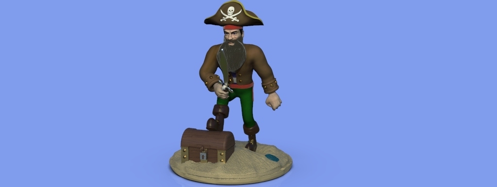 🏴‍☠️ Pirate・Free STL File for 3D printing・Cults