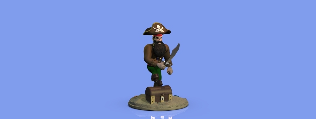 🏴‍☠️ Pirate・Free STL File for 3D printing・Cults