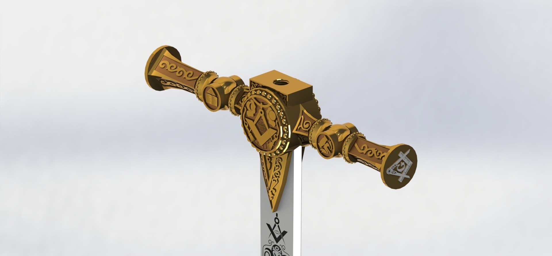 🗡️ Masonic Ceremony Sword-Ready 3D Print・ 3D File for ・Cults