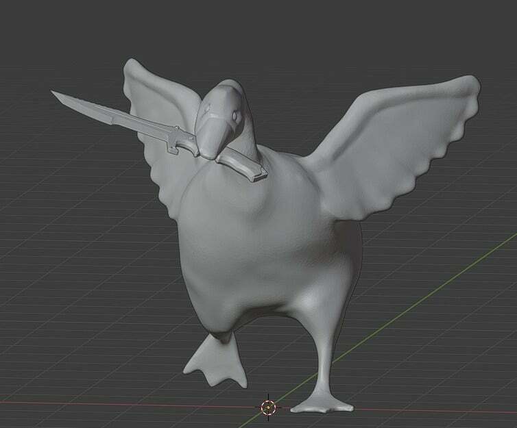 🔪 Knifing Goose.・Free STL File for ・Cults