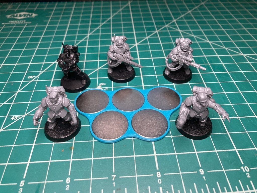 🧲 Metal Disc Squad Movement Tray for 25/28mm Bases・Free 3D File for ・Cults
