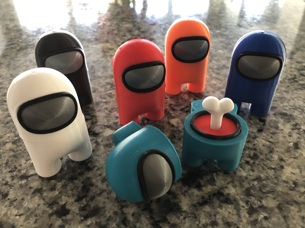 🧑‍🚀 Among Us (easy print)(crew/body/ghost/impostor)・3D Print・Cults