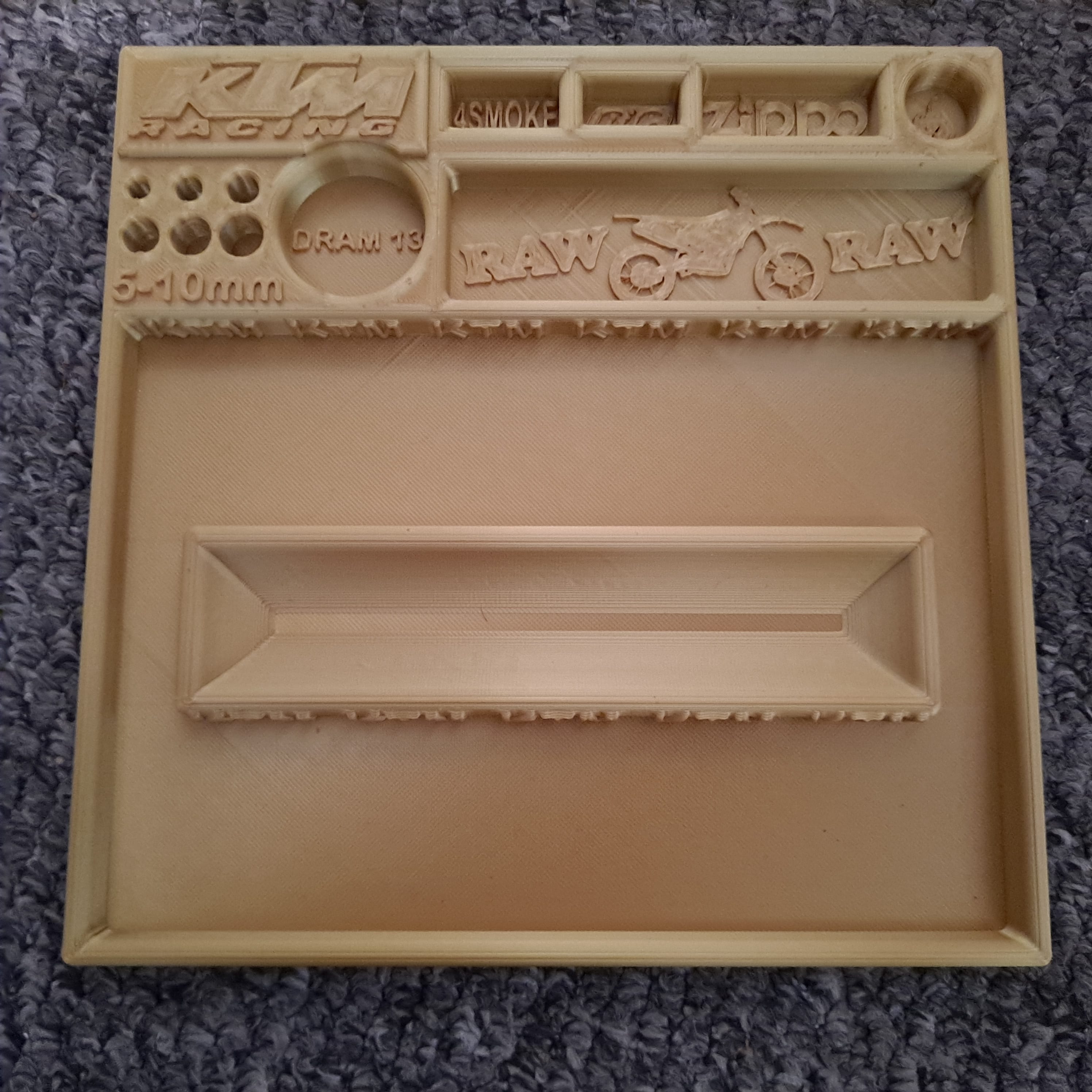 STL file KTM RACING TOBACCO ROLL SMOKING TRAY SUPPORTLESS 🚬 ・3D ...