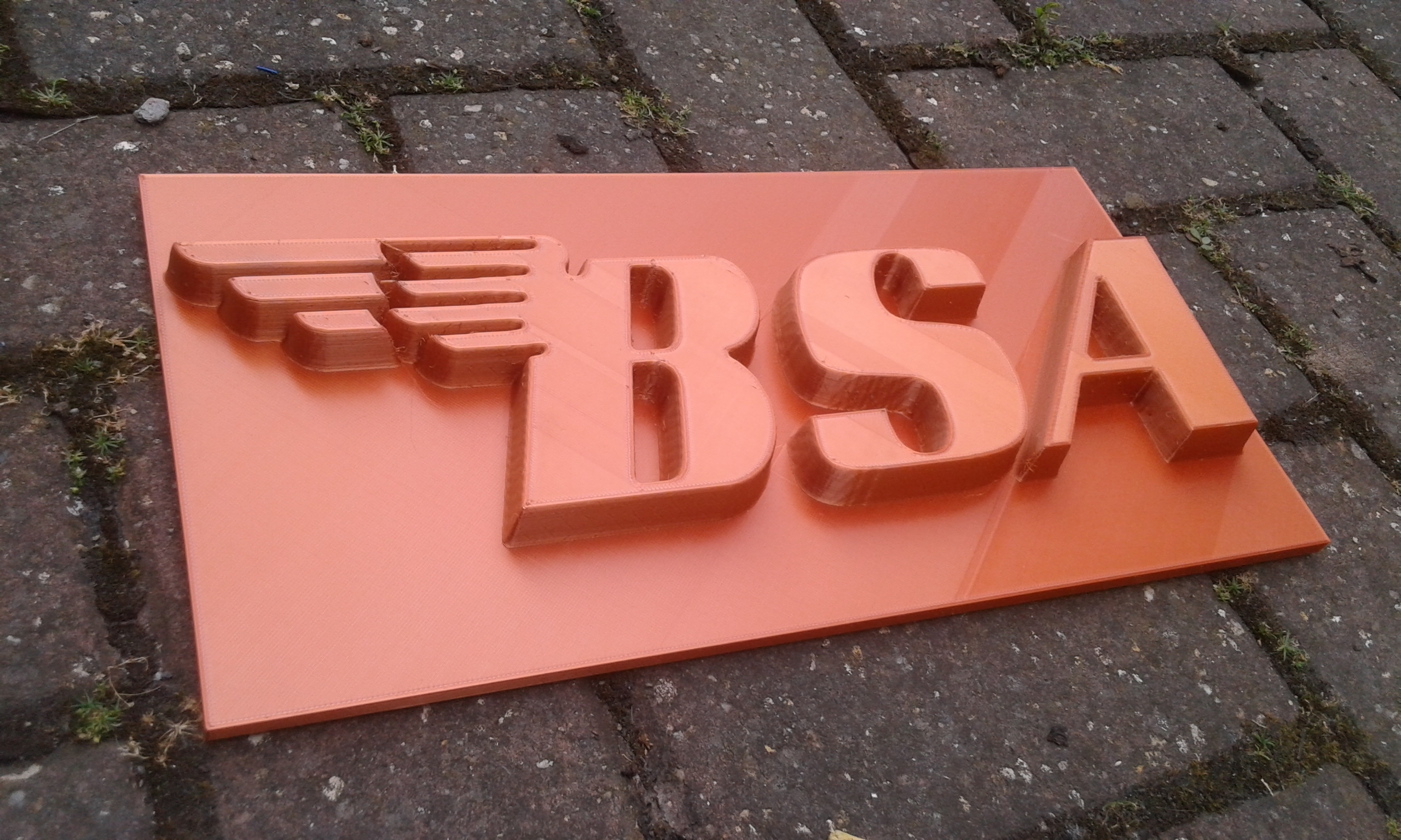 STL file BSA BIRMINGHAM SMALL ARMS 3D WALL BADGE SUPPORTLESS 🤏 ・3D ...