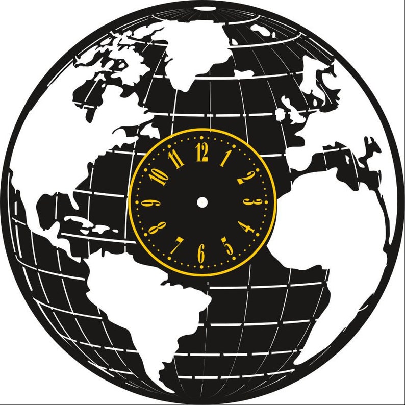 STL file World Clock 🗺️ (SVG)・3D printing template to download・Cults