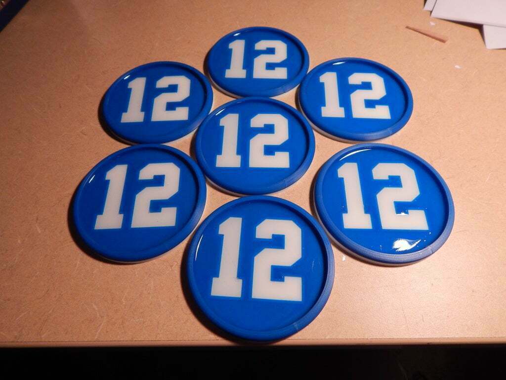 Free STL file 12th Man Coasters 👨・3D printer model to download・Cults