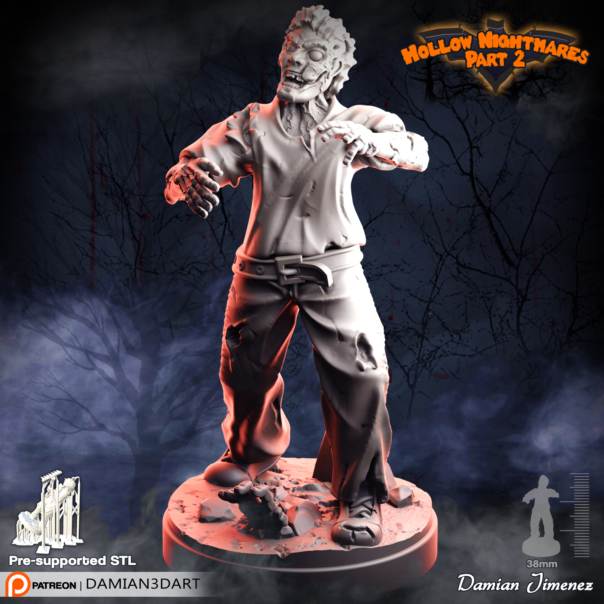 🧟 Zombie miniature, zombie 3d printable zombicide・ STL File for ・Cults