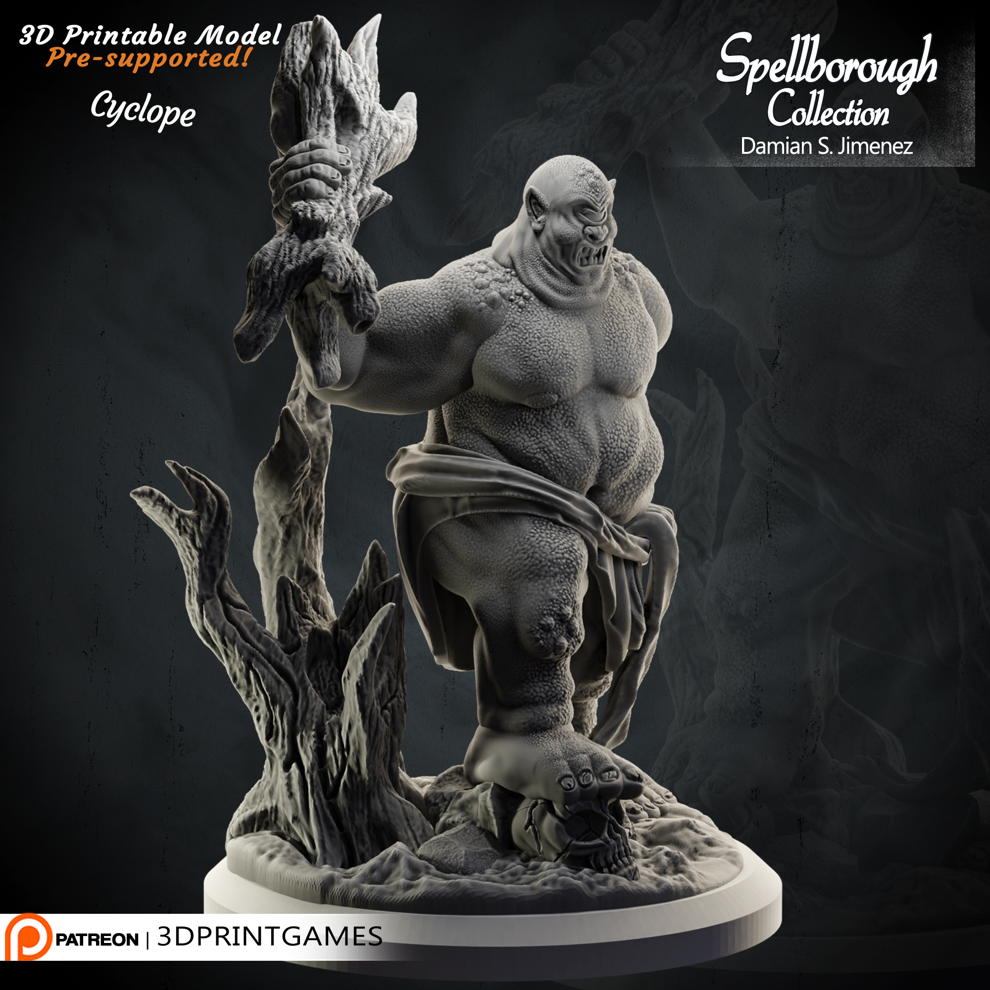 STL file Cyclops 3d printable character for board games and tabletop ...