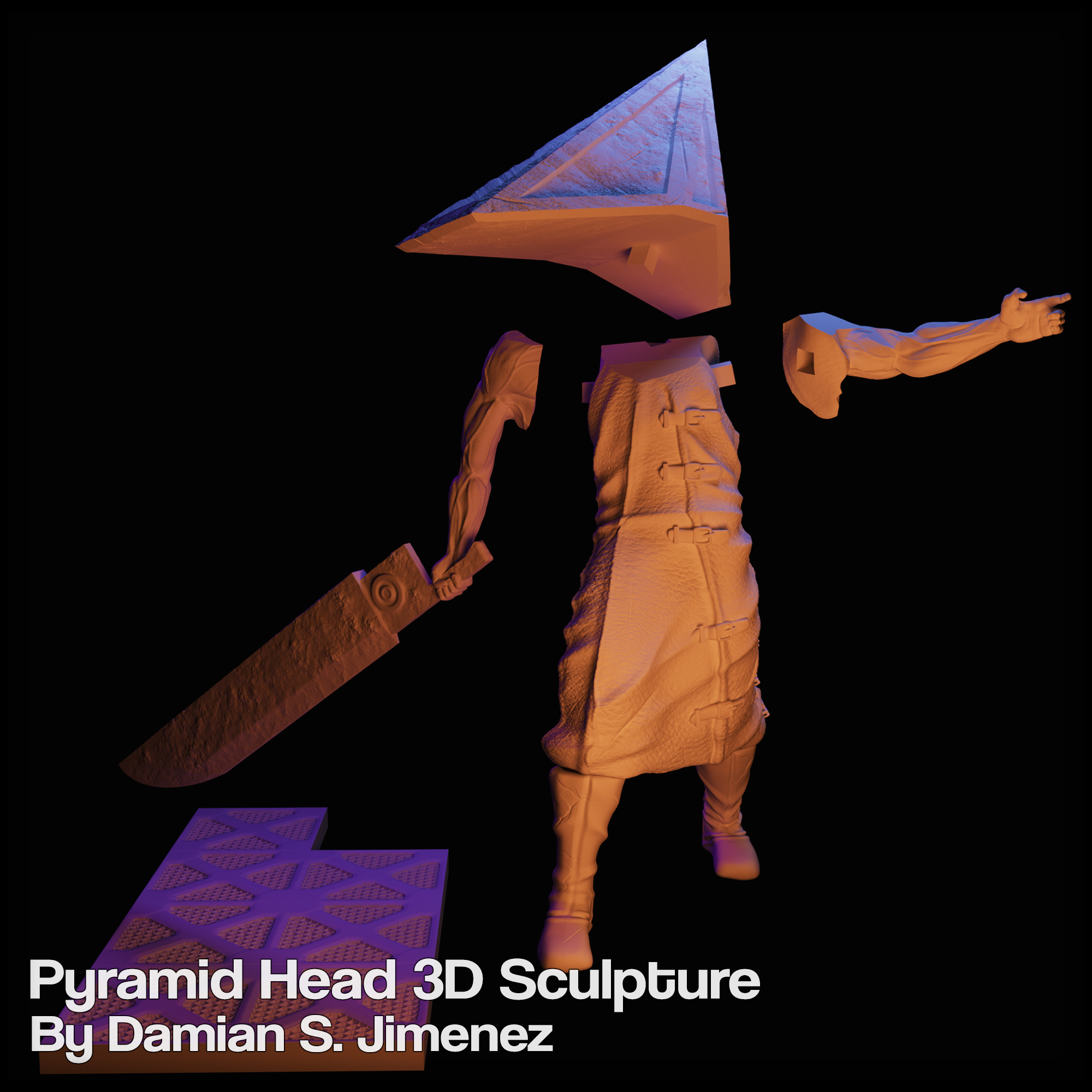 🗿 Pyramid Head Silent Hill Character Sculpture・ 3D File for 3D printing ...
