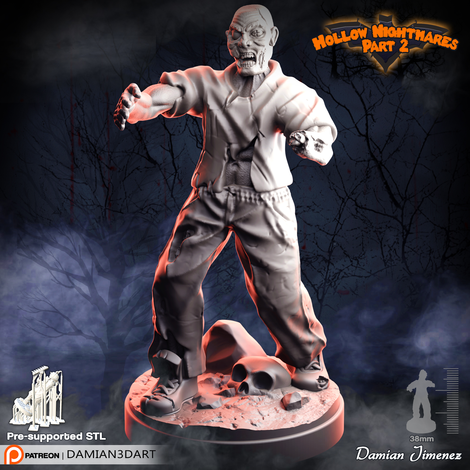 🧟 Zombie miniature 2, zombi 3d printable zombicide・Archivo STL para ・Cults