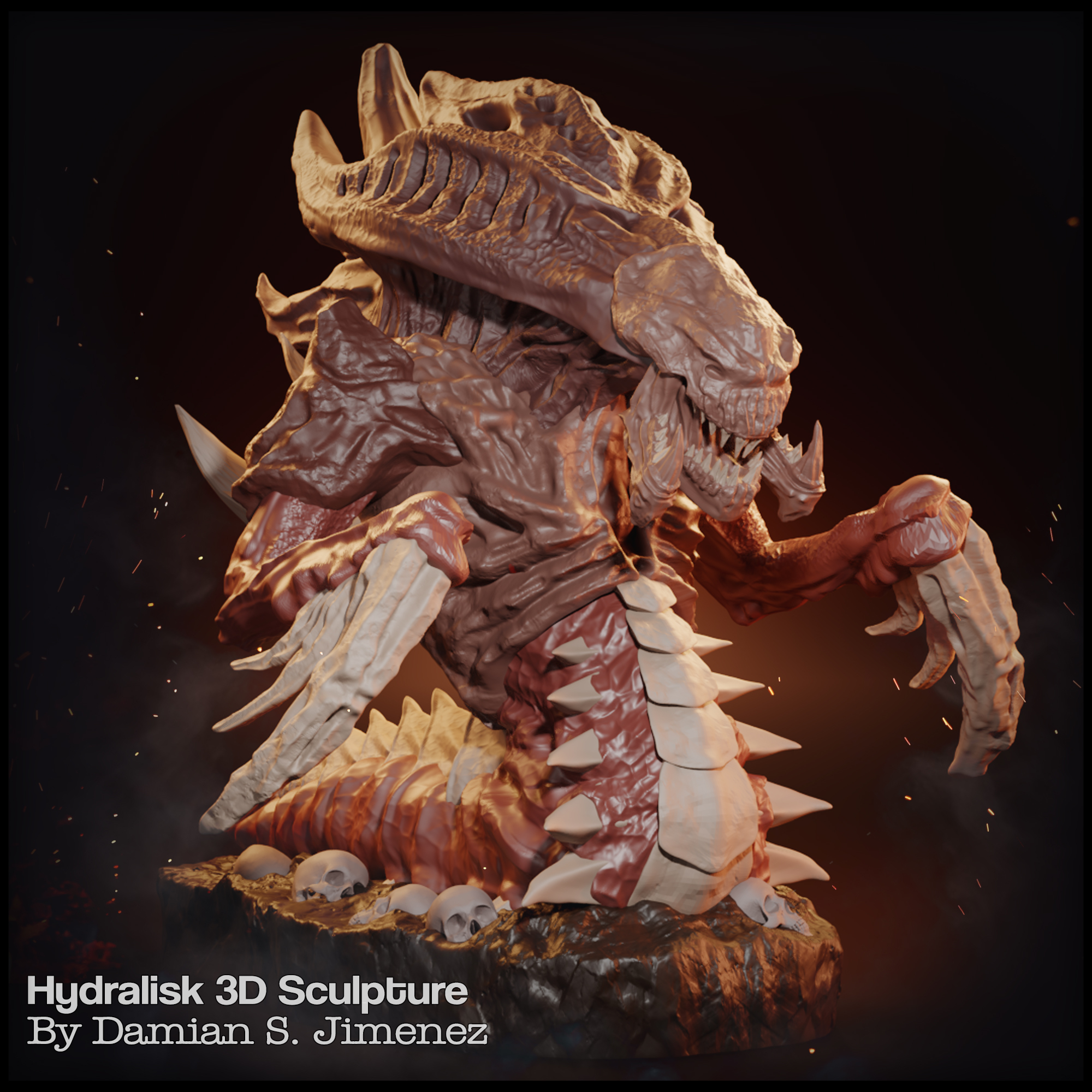 🗿 Hydralisk Zerg Starcraft - Hydralisk 3D Printing STL・ STL File for ・Cults