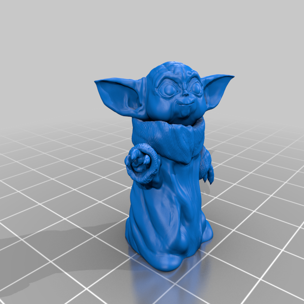 Free STL file Baby Yoda -like character Smiling 👶・3D printer design to ...