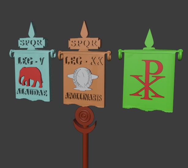 STL file ROMAN BANNERS 4 🎲 ・3D printing design to download・Cults