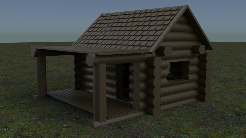 🏗️ Log Cabin・Free 3D File for ・Cults