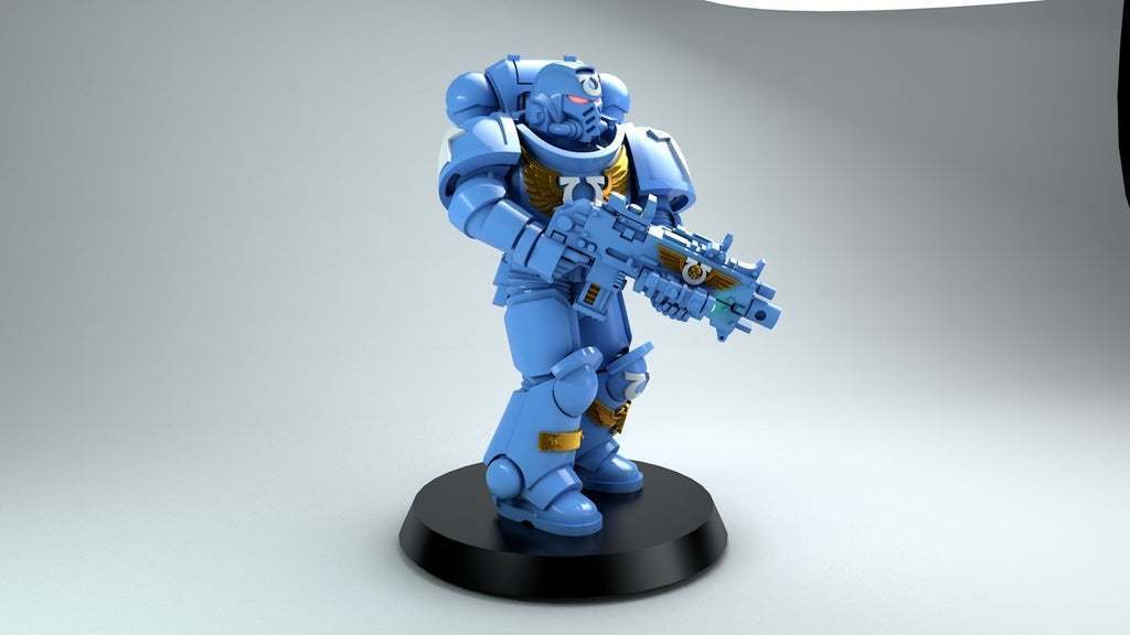 🪖 MK10 Helmet Ultramarines relief sticker・Free STL File for ・Cults