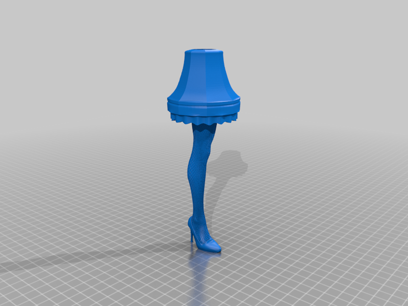 🦵 Miniature Leg Lamp (with fishnets!)・Free 3D File for ・Cults